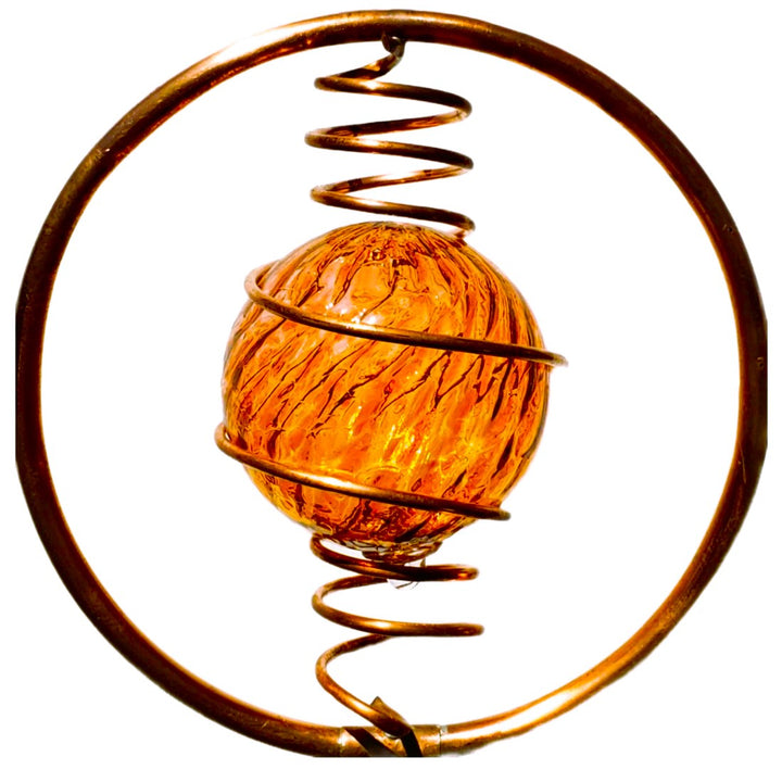 Spinning Copper Sprinklers with Colorful Blown Glass – Hoppy's Garden Art