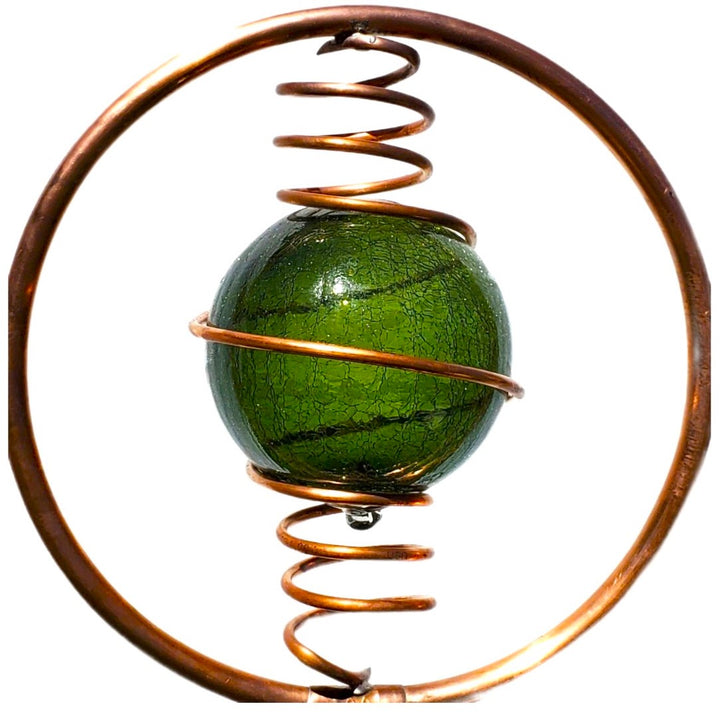 Spinning Copper Sprinklers with Colorful Blown Glass – Hoppy's Garden Art