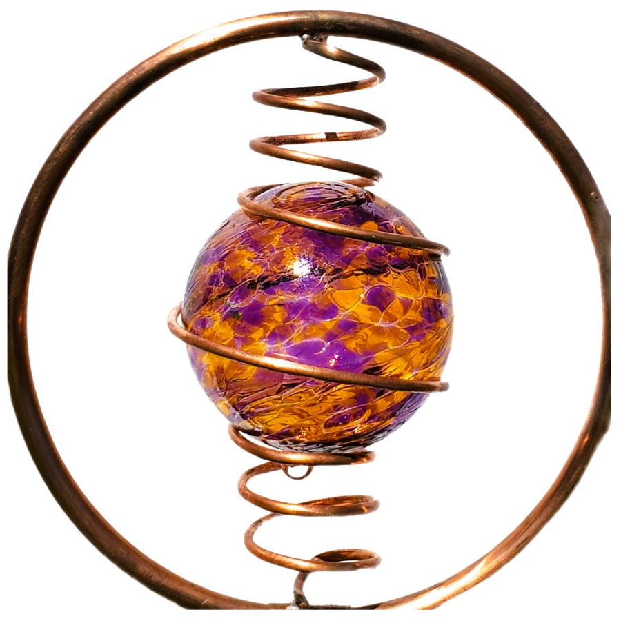 Spinning Copper Sprinklers with Colorful Blown Glass – Hoppy's Garden Art